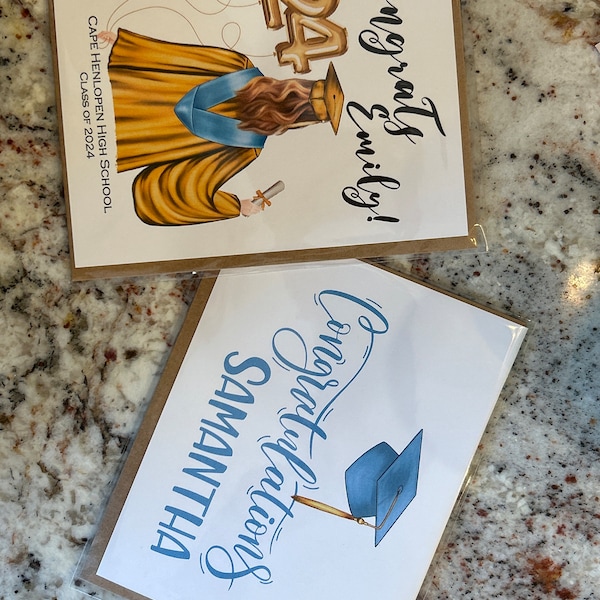 PERSONALIZED GRADUATION Card for Class of 2025 Congratulations Graduate ...