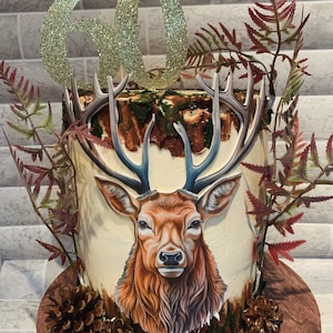 Stag Wafer Topper Edible Cake Decorations Birtday, Anniversary - Etsy