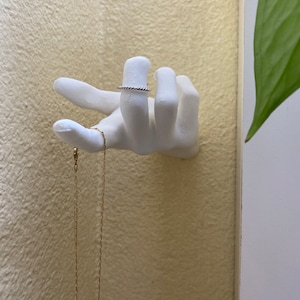 Wall Mounted Hand Hook, Grabbing, Male Gesture, Silk Blue, Matte Finish ...