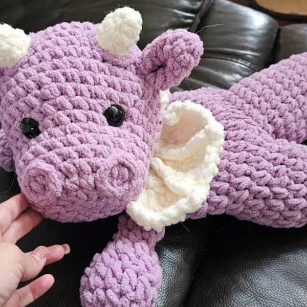 Extra Large Dinosaur Stuffie Dino Chubby Plush Crochet Dinosaur Green ...