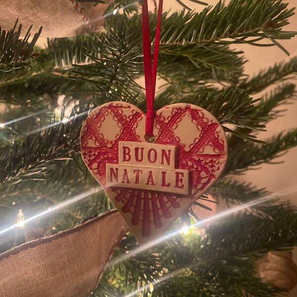 Buon Natale Ornament, Italian Ornament, Holiday Decor, Holiday Hostess ...