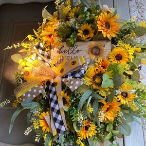 TUTORIAL Spring Wreath, Tutorial Summer Wreath, Tutorial Floral Wreath ...