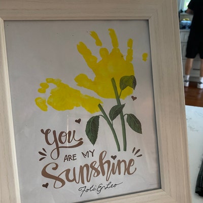 You Are My Sunshine Handprint Craft Art / Sun Flower 2 Hands / Baby ...