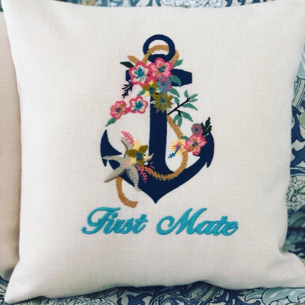 Anchor Embroidery - Machine Embroidery Bohemian Anchor Flowers Starfish ...