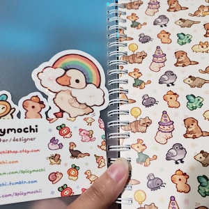 Hen Friend Sticker / Chicken Sticker / Bird Sticker / Cute Farm Sticker ...