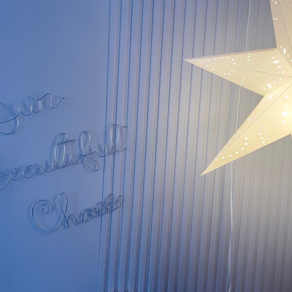 Wire “our Beautiful Chaos” Handmade Wire Words, Wall Hanging, Gallery ...