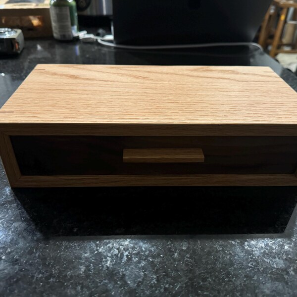 Handcrafted Cypress and Mahogany Wood Drawer - Single Drawer Box - Wood ...