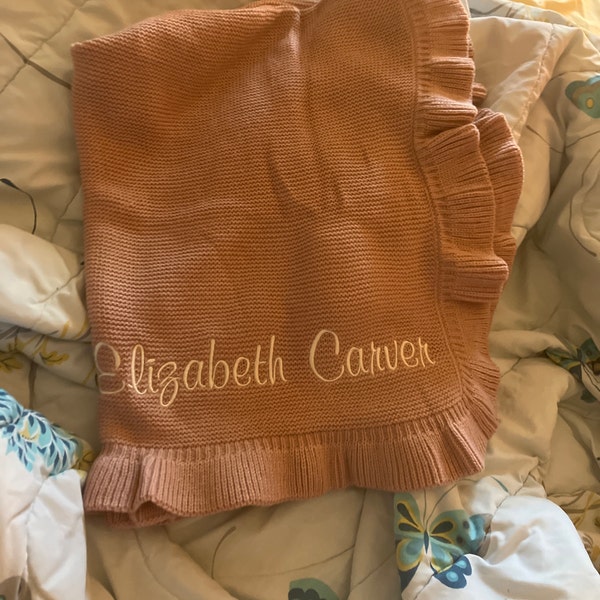 Ruffle Baby Blanket / Soft Custom Personalized Baby Blanket ...