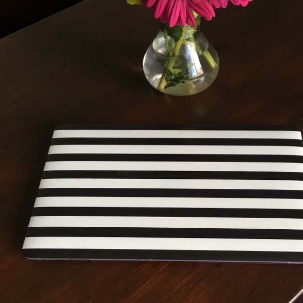 Black and White Stripes MacBook Case for MacBook Air 15, Pro 14 M4 ...