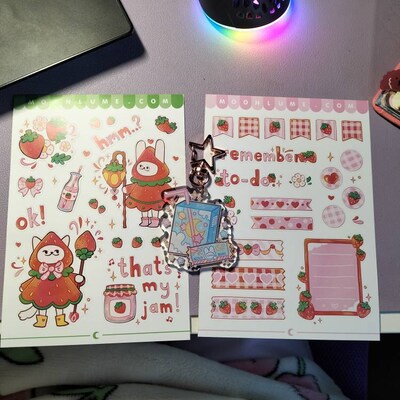 MEOWTER SPACE STICKERS Matte Vinyl Sticker Sheet 19 Cute Aesthetic ...