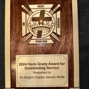 Masonic Past Master Plaque Custom Wood Engraved - Etsy