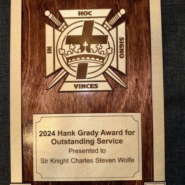 Masonic Past Master Plaque Custom Wood Engraved - Etsy