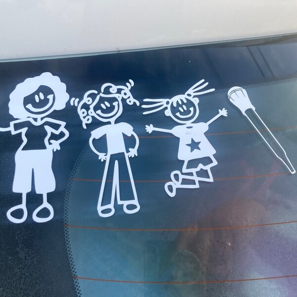 Stick Figure Decals Family Vinyl | Car Vehicle SUV Truck Van Permanent ...