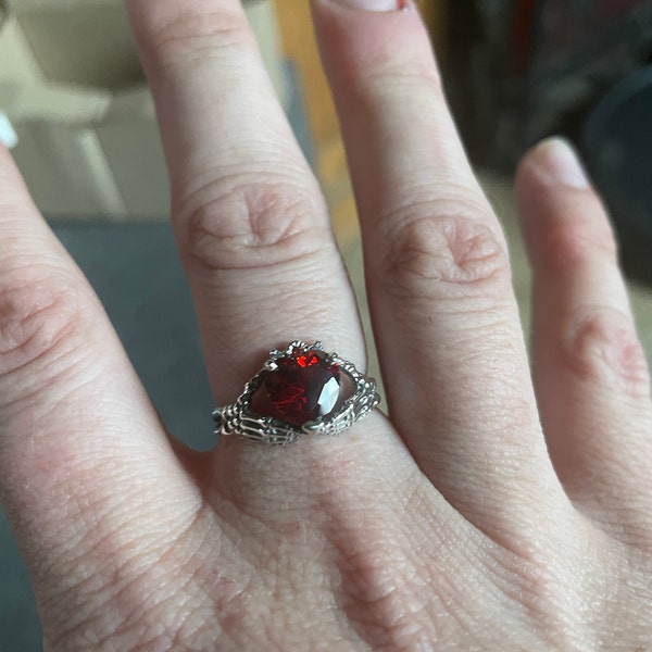 Gothic Engagement Ring, Claddagh Ring, Skeleton Engagement Ring ...