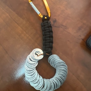 Travel and Sobriety Tokens Leather Keychain Lanyard, Travel Lover Gift ...