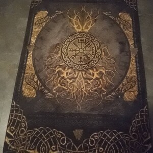 Raven Viking Rug, Raven Area Rug, Raven Ship Home Decor, Viking Rug ...