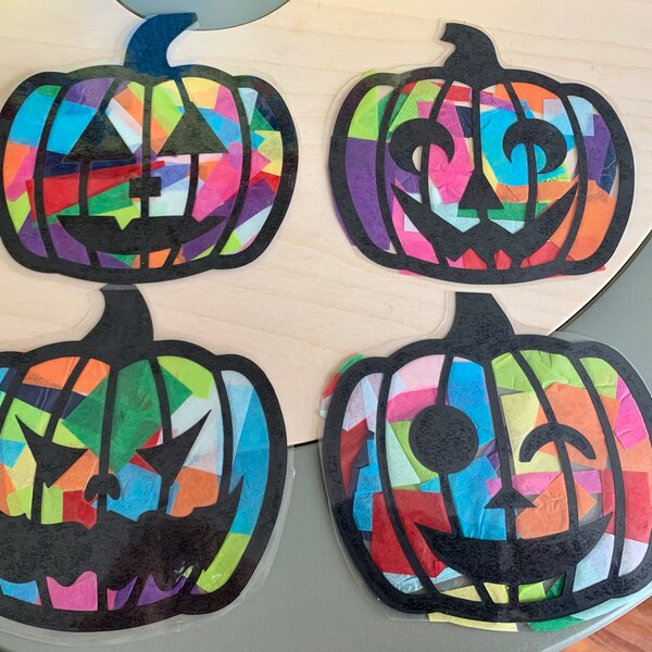 Pumpkins Suncatcher Kit, Halloween Crafts for Kids, Fall Class Party ...