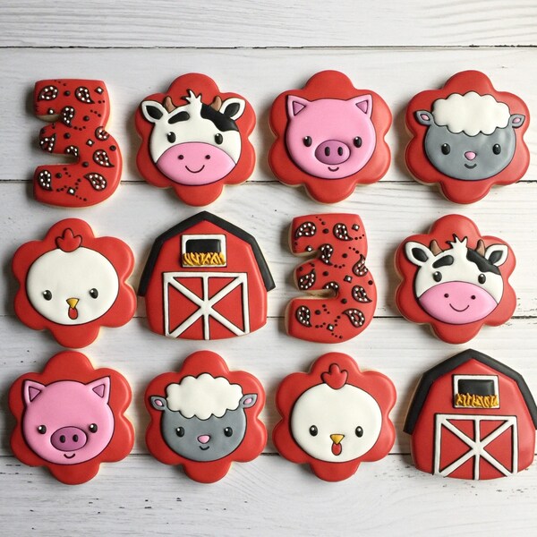 Farm Animal Faces Clipart Set - Animal Faces, Farmyard, Farm, Cow ...