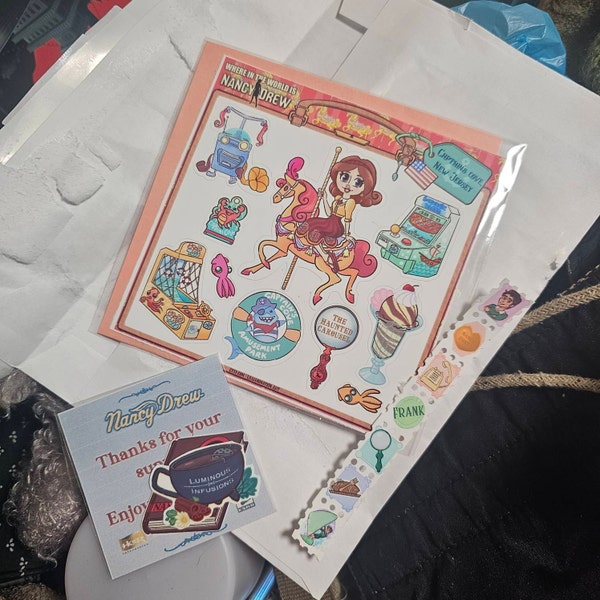 Nancy Pocket- Warnings at Waverly Academy- Nancy Drew Art Print 5x5 ...