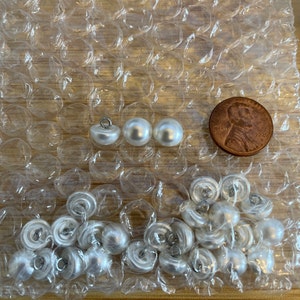 Gold Plated Ball Buttons With Wire Loop Shank 9 Mm Diameter approx 3/8 ...