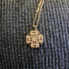 Gold Spinning Clover (type #1) Necklace With Cubic Zirconia – Anxiety ...