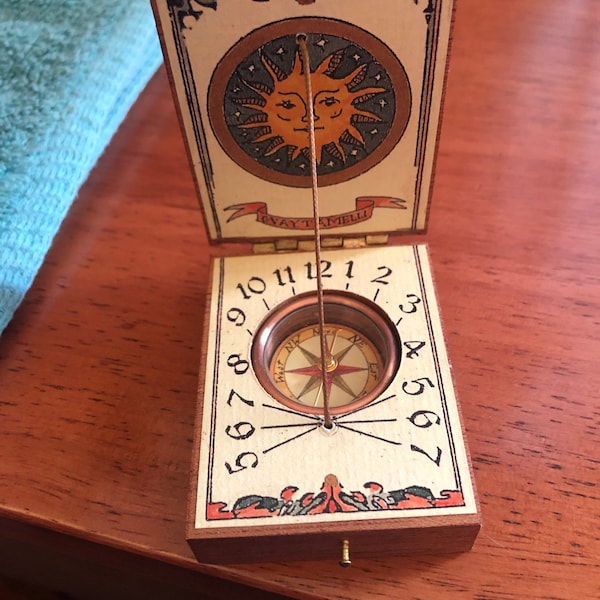 Sundial Diptych, Solar Watch, Sundial, Nuremberg Diptych Handmade ...