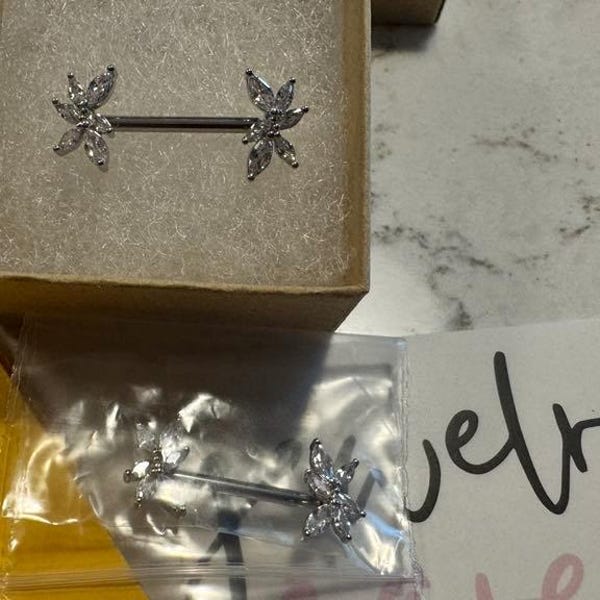 14G Gold Pink Ribbon Dangle Belly Button Ring, Pink Bow Charm Decor ...