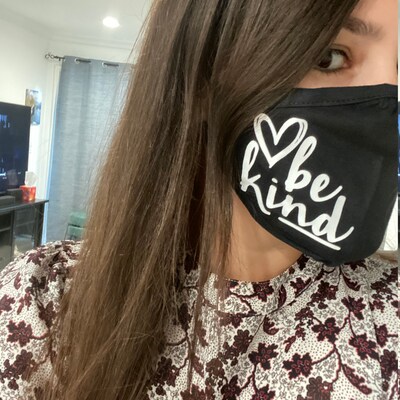 Be Kind Kindness Face Mask Be Kind Face Covering Cute - Etsy