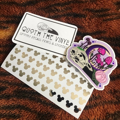 Mini Mickey Head Vinyl Planner Stickers // 8mm Iridescent Stickers ...