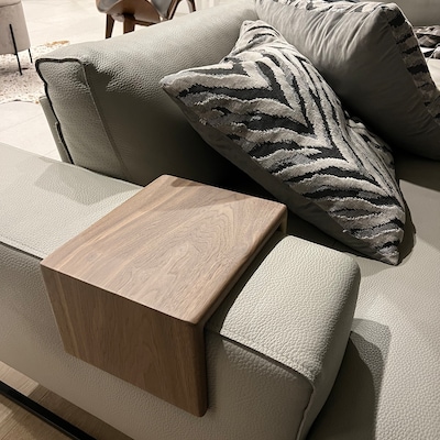 Ottoman Coffee Table on Wheels, Walnut Custom Ottoman Tray, Solid Wood ...