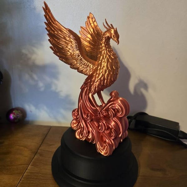 Emerging Phoenix Bookend/book Nook | Bookish Decor | Unique 3D Printed ...