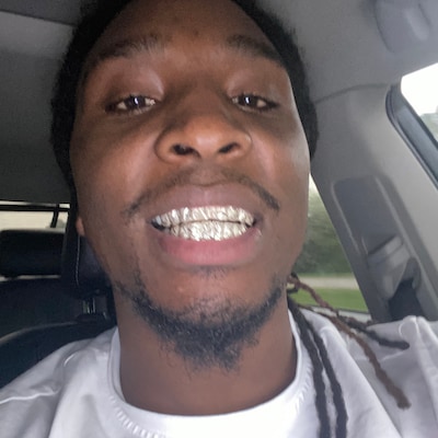 Sterling Silver Grillz 925 Custom Silver Teeth Real Diamond Dust Silver ...