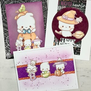 PNG Sweet Ghosts Digi Stamp Halloween Digi Stamp Cute - Etsy