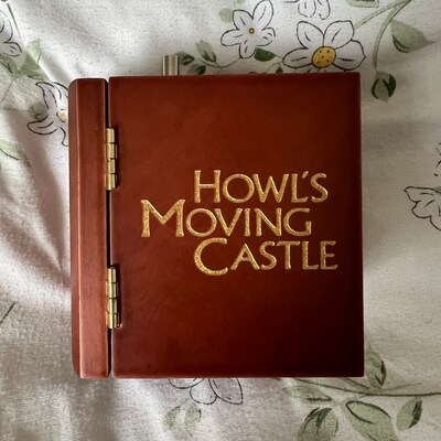 Howls Moving Castle Red Wood Mirrorwind-up Music Box custom Engraving ...