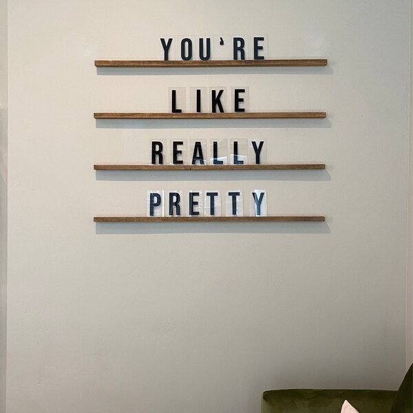 Large Letter Ledge | 40" Letter Ledges With Acrylic Letter & Number ...