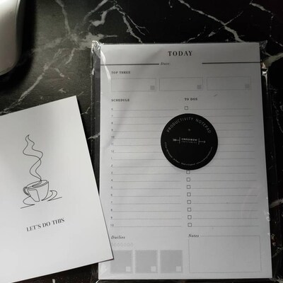Daily Desk Pad, Minimal to Do Notepad, Daily Planner Notepad, A5 Desk ...