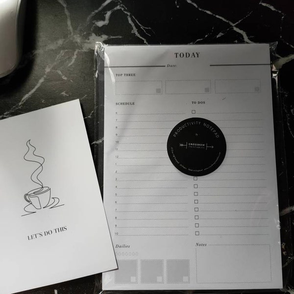 Daily Desk Pad, Minimal to Do Notepad, Daily Planner Notepad, A5 Desk ...