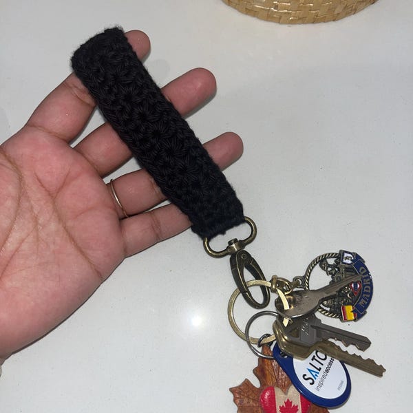 Crochet Key Fob, Artsy Arthurs, Wristlet Key Fob, Boho Key Fob, Crochet ...