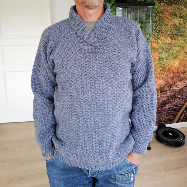 PDF Crochet Pattern: the WULF Men's Pullover, Mens Crochet Sweater ...