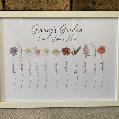 Personalized Family Flower Name Family Bouquet Custom - Etsy UK