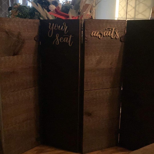 Laser Cut "your Seat Awaits" Letters - Wedding Seating Chart DIY Signs ...
