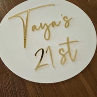 Double Layer Round Acrylic Birthday Sign | 21st | Milestone Sign ...