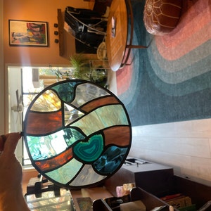 Canyon Agate Geode Stained Glass - Etsy