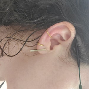 ASTM F136 Titanium Conch Hoop, Tiny Pyramid Conch Hoop, 10mm Hoop, 11mm ...