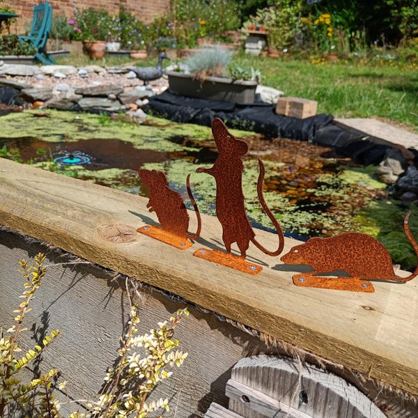 Metal Owl Fence Topper Garden Art Outdoor Ornaments Rusted Sculpture - Etsy