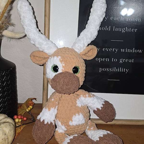Longhorn Crochet Pattern- Longhorn Cow Pattern, Amigurumi Longhorn Cow ...