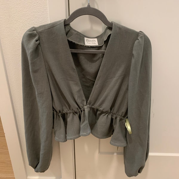 Blouse Sewing Pattern PDF / Womans Ruffle Tie Top / Digital Instant ...