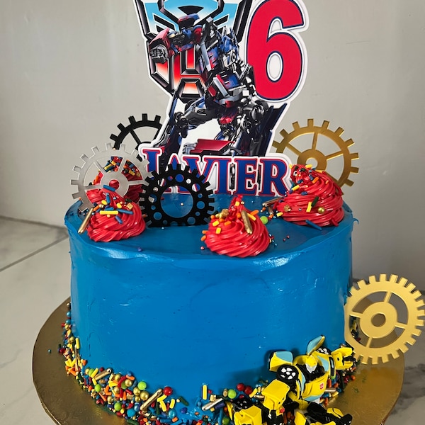 Optimus Prime Cake Topper, Transformer Cake Topper, Personalized Cake ...