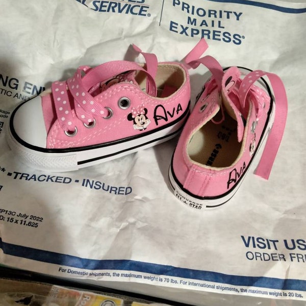 Minnie Mouse Low Top Sneakers Shoes, Minnie Mouse First Birthday Outfit ...