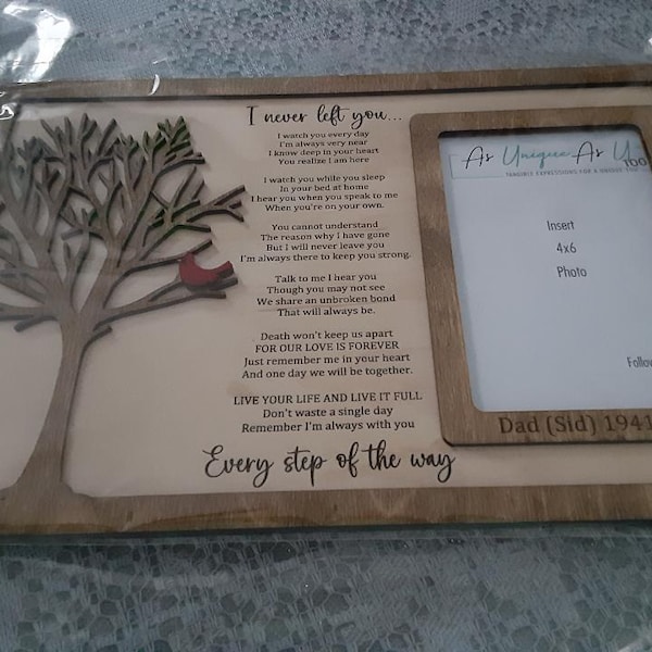 In Loving Memory Engraved Mini Bench, Wedding Place Setting, Memorial ...